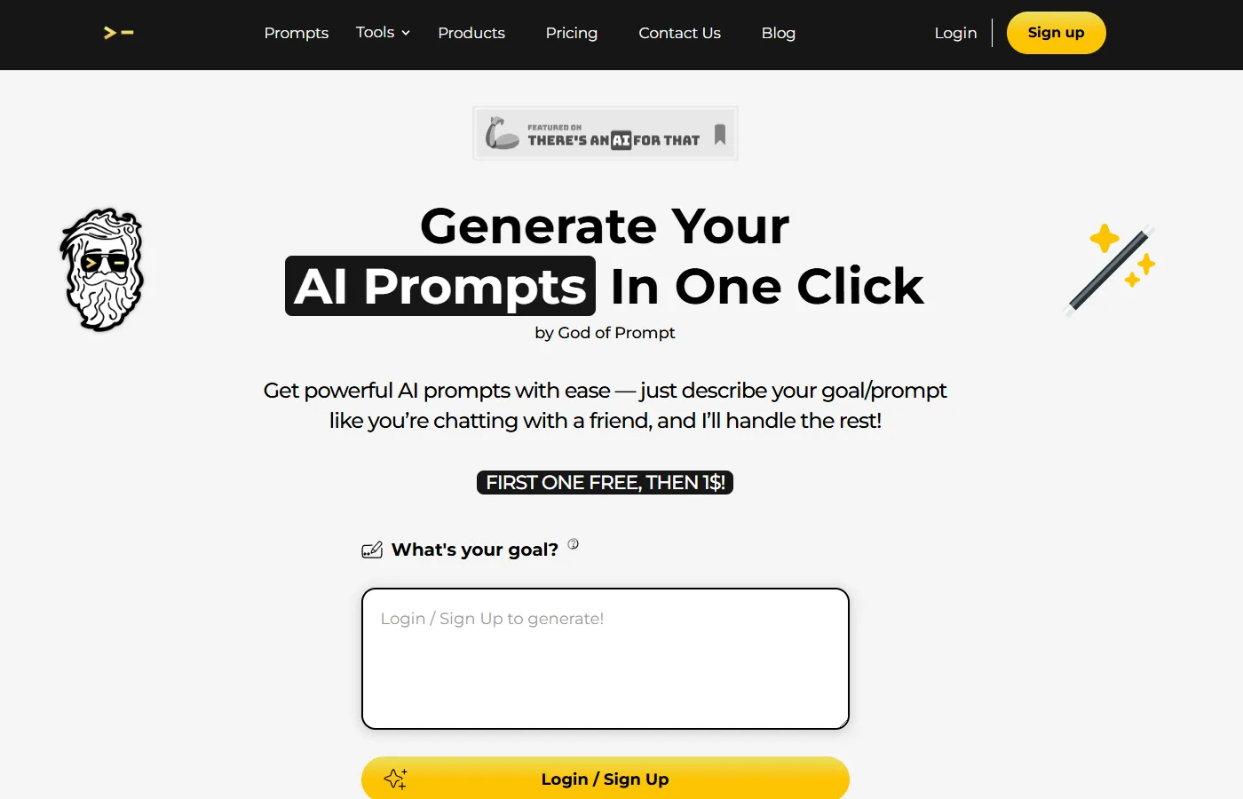 AI Prompt Generator by God of Prompt - Custom AI Prompts | Creati.ai