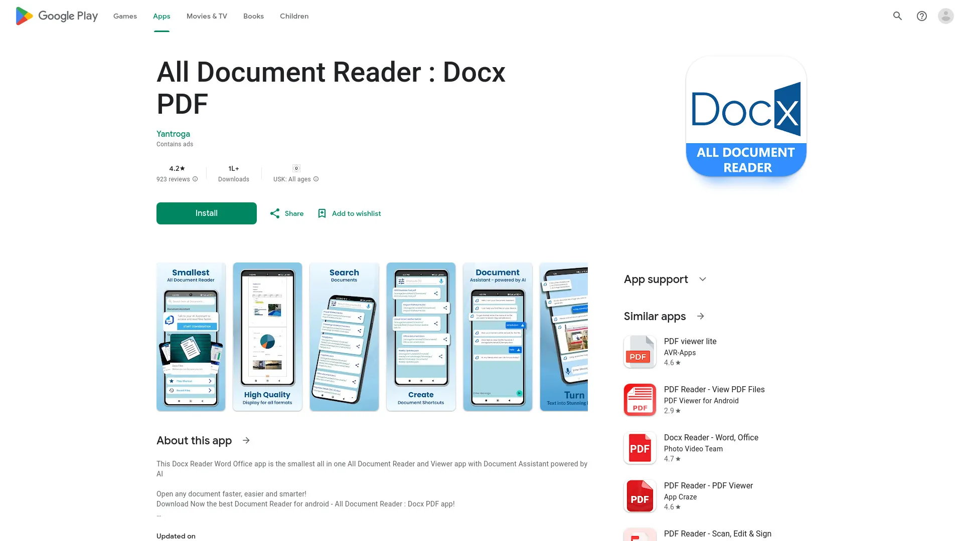 All Document Reader: PDF, Word & Excel Viewer App | Creati.ai