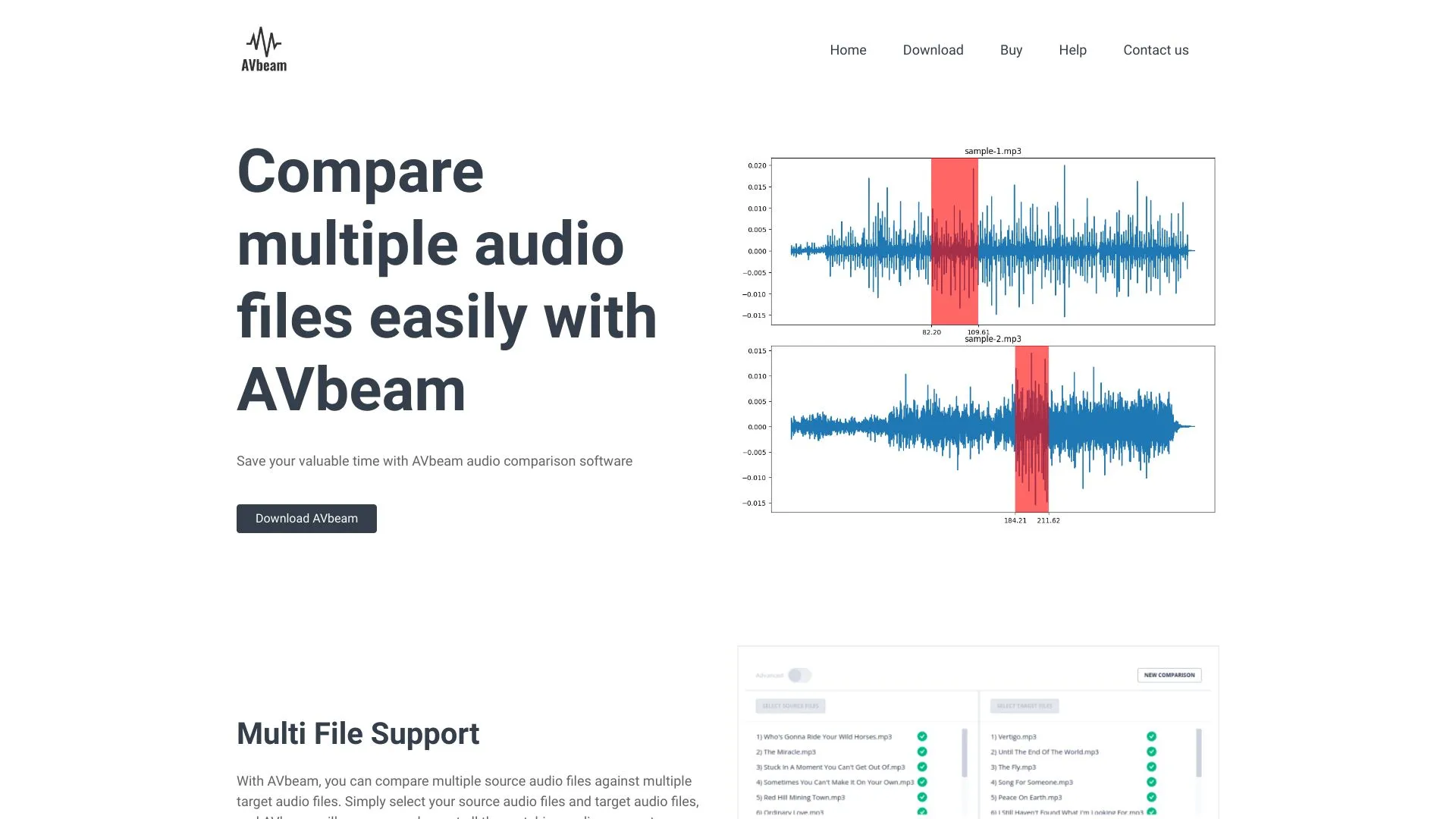 AVbeam - Efficient Audio Comparison Software | Creati.ai