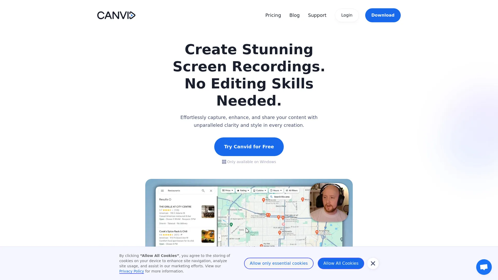 CanVid - Effortless Screen Recording Made Easy | Creati.ai