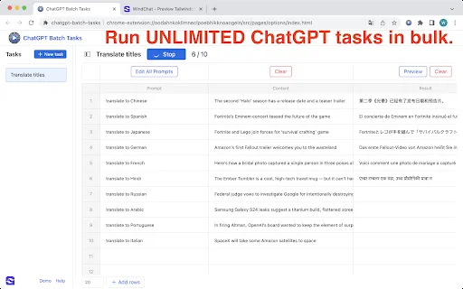 ChatGPT Batch Tasks Excel - Streamline Your Workflow | Creati.ai