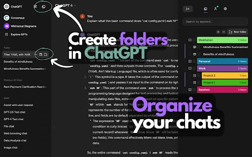 Organiza tus Chats de ChatGPT con Easy Folders | Creati.ai