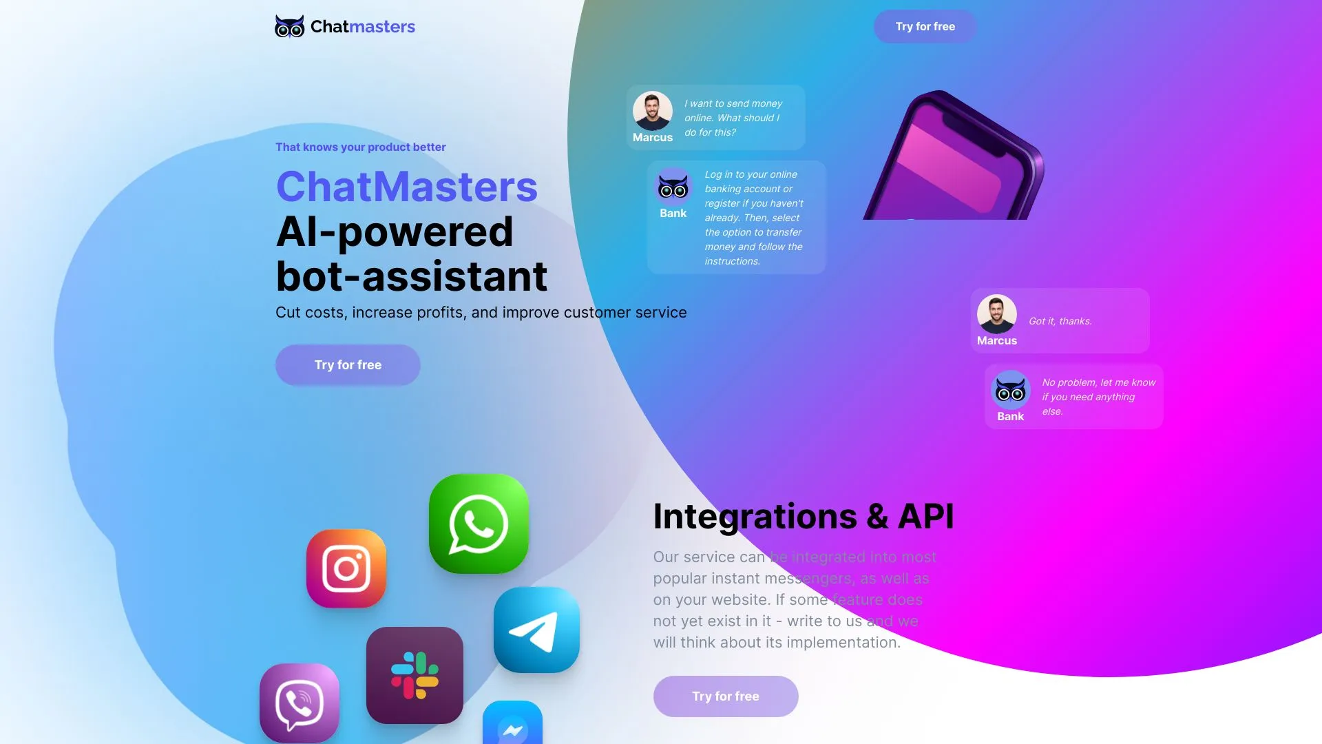 ChatMasters: AI-Powered Chatbot Platform for Businesses | Creati.ai