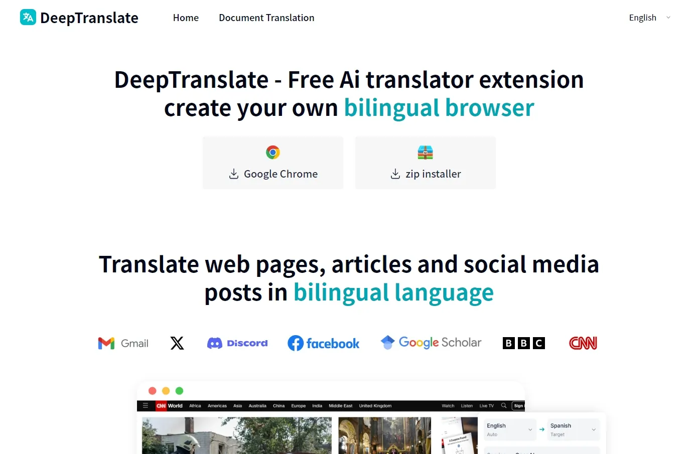 Deeptranslate.ai | AI Bilingual Translation Extension | Creati.ai Deeptranslate.ai | AI Bilingual Translation Extension | Creati.ai