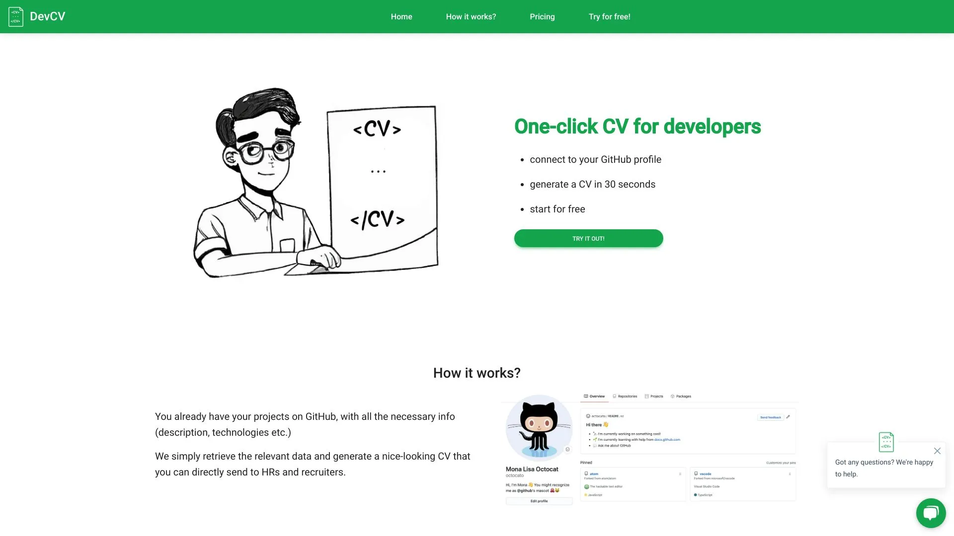DevCV: Create Professional CVs using GitHub in Seconds | Creati.ai