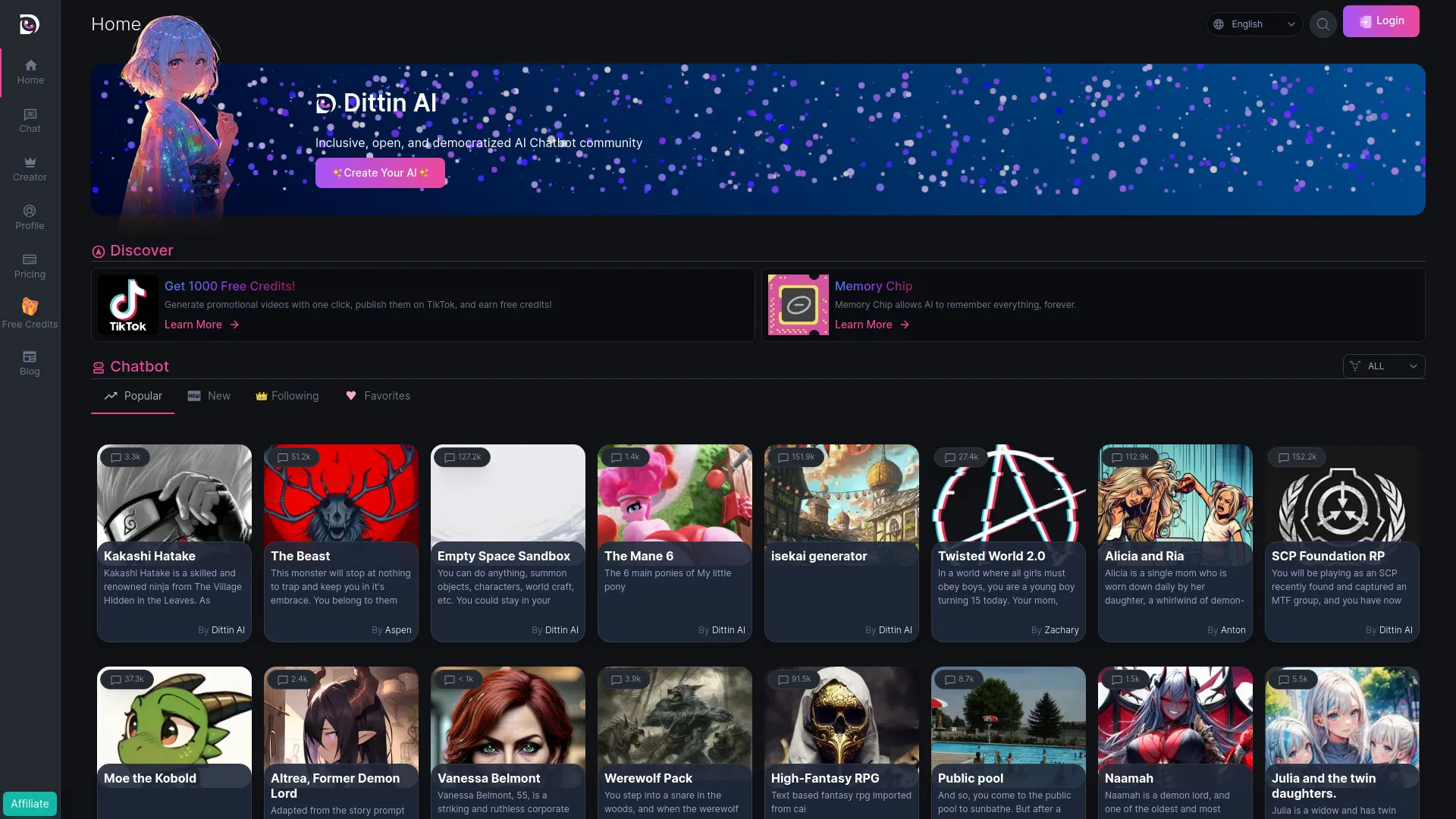 Dittin AI - Your Interactive AI Character Experience | Creati.ai