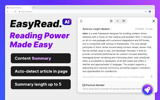 EasyRead.AI - Tu asistente de lectura definitivo | Creati.ai
