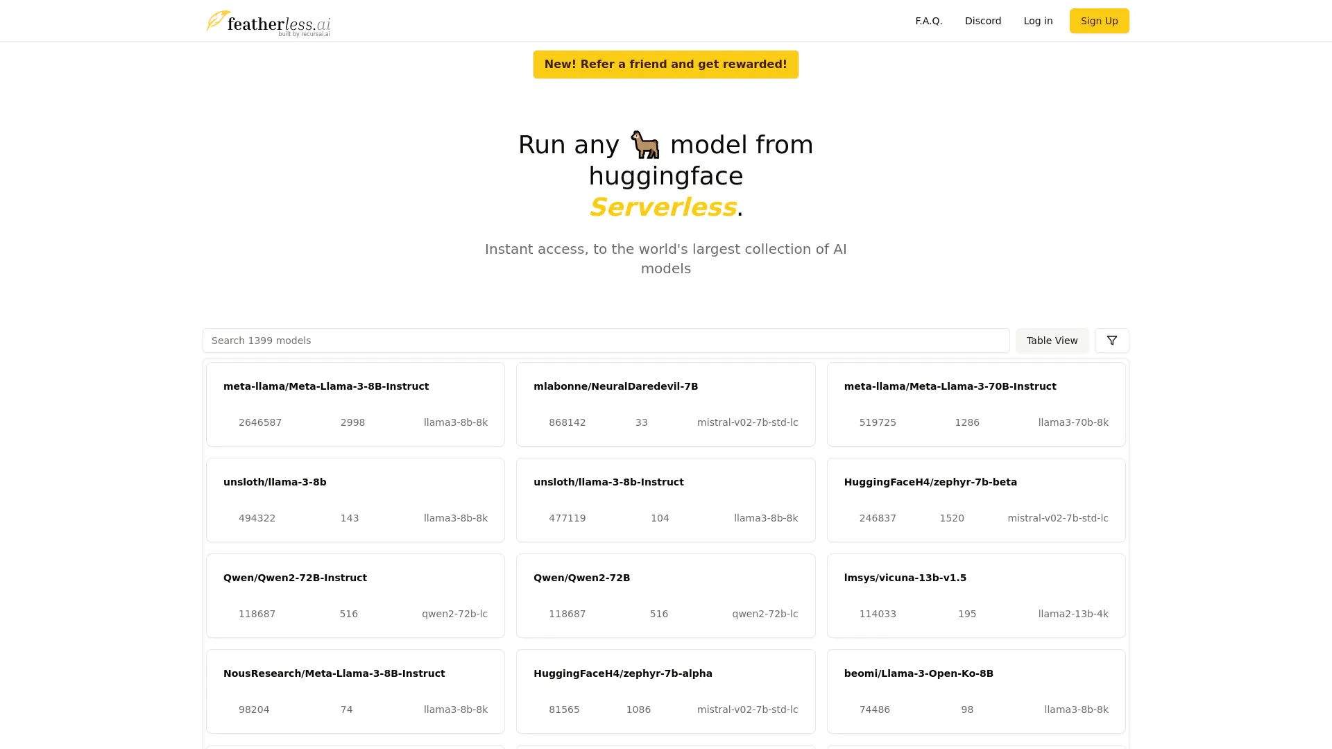 Featherless.ai: Seamless Serverless AI Model Hosting | Creati.ai Featherless.ai: Seamless Serverless AI Model Hosting | Creati.ai