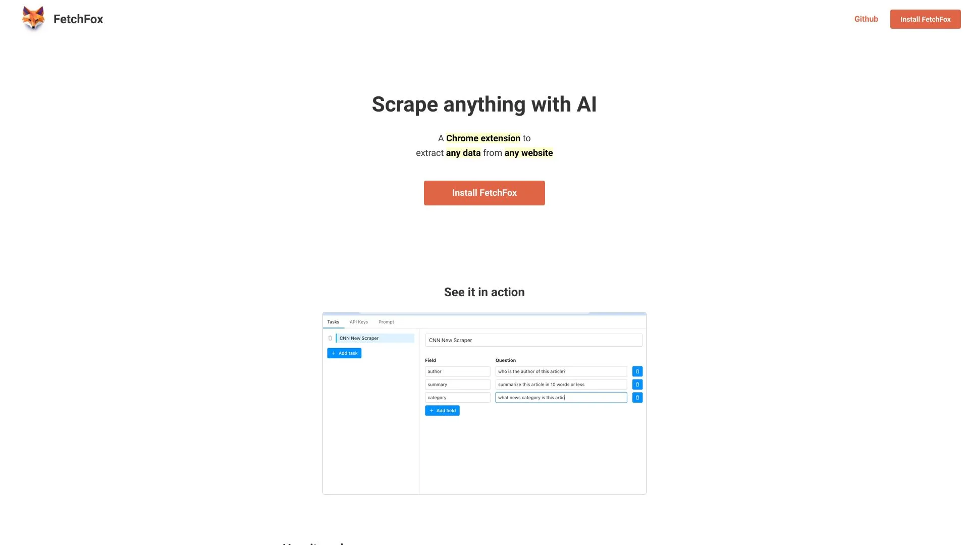 FetchFox - AI-Powered Web Scraper for Data Extraction | Creati.ai