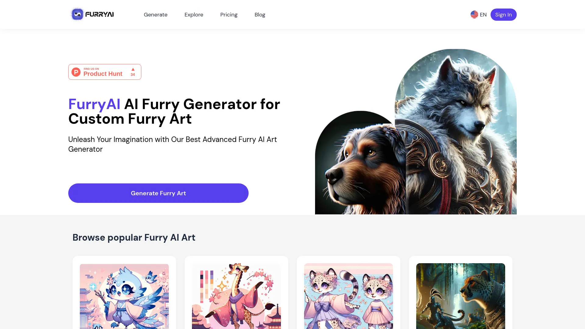 Генератор искусart Furry Легкое создание заказных Furry Creati Ai