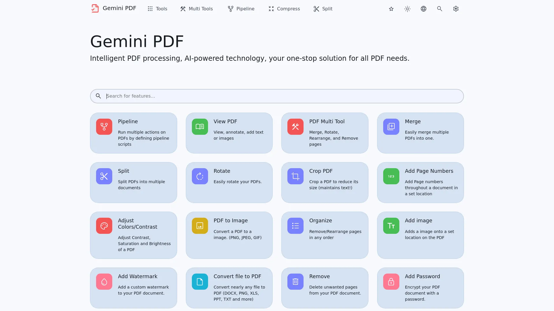 Gemini PDF: Powerful Free PDF Tools Online | Creati.ai