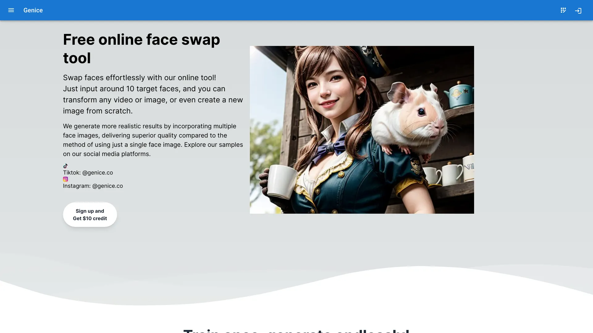 Genice - Free Deepfake Maker for Realistic Video/Image Transformation | Creati.ai