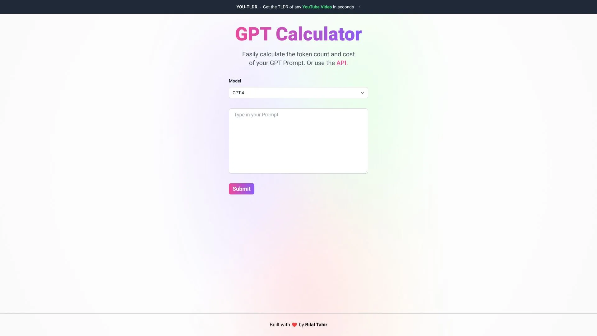 GPT Calculator - Effortless GPT Prompt Cost Estimation | Creati.ai