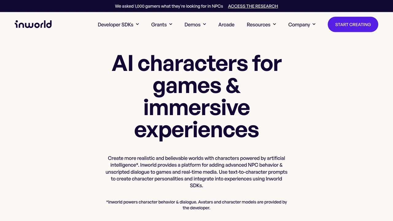 Inworld AI: Revolutionizing NPCs in Gaming | Creati.ai