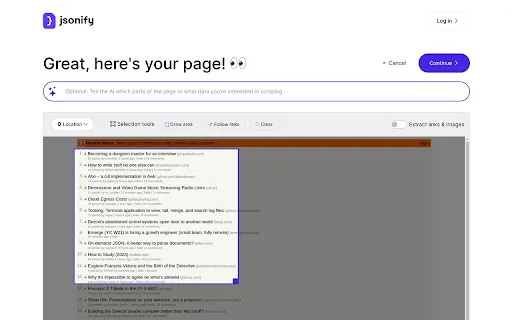 Jsonify: Transforma Páginas Web a Datos con Fácil Automatización | Creati.ai
