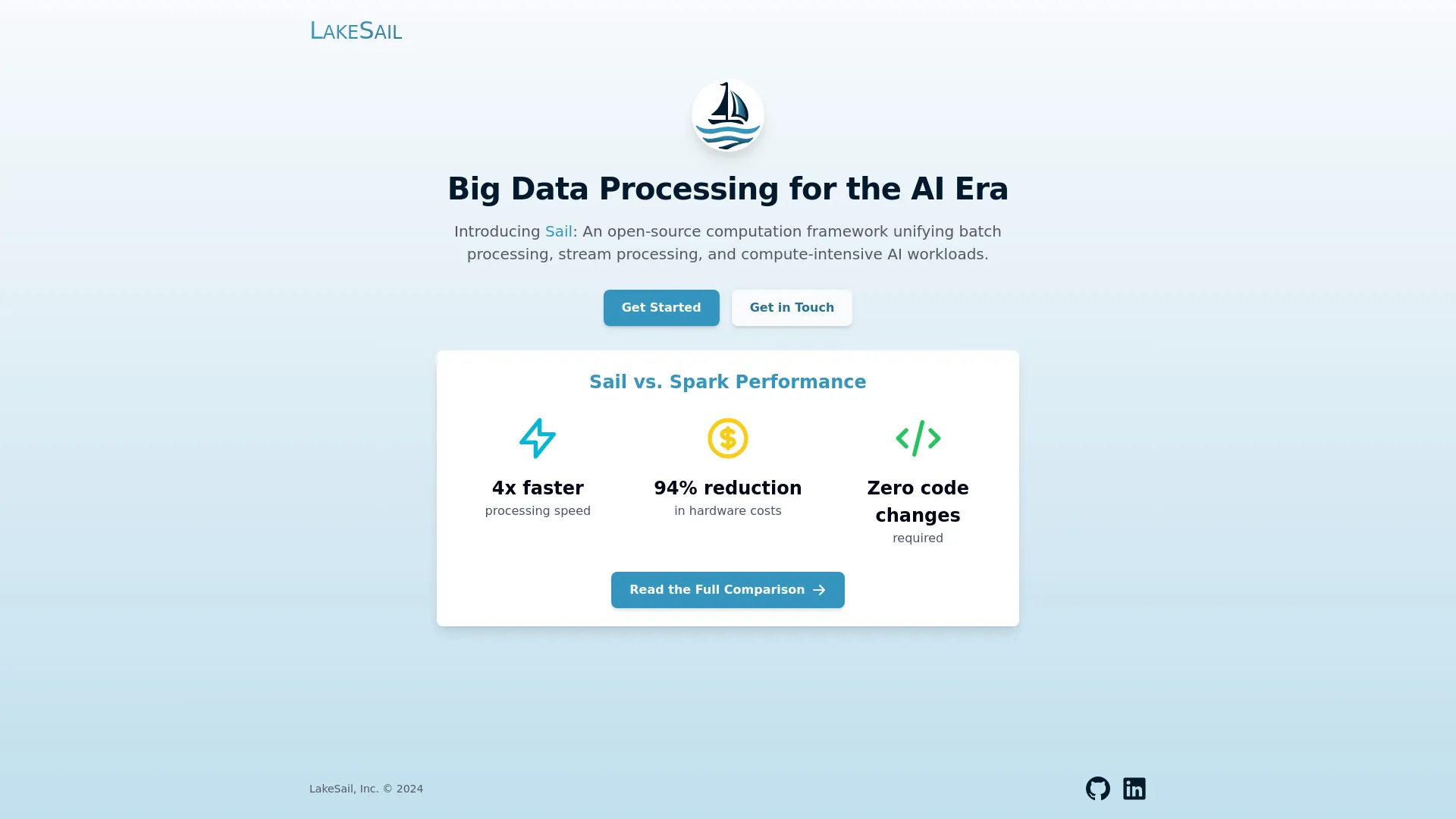LakeSail: Unified Data Processing Framework | Creati.ai