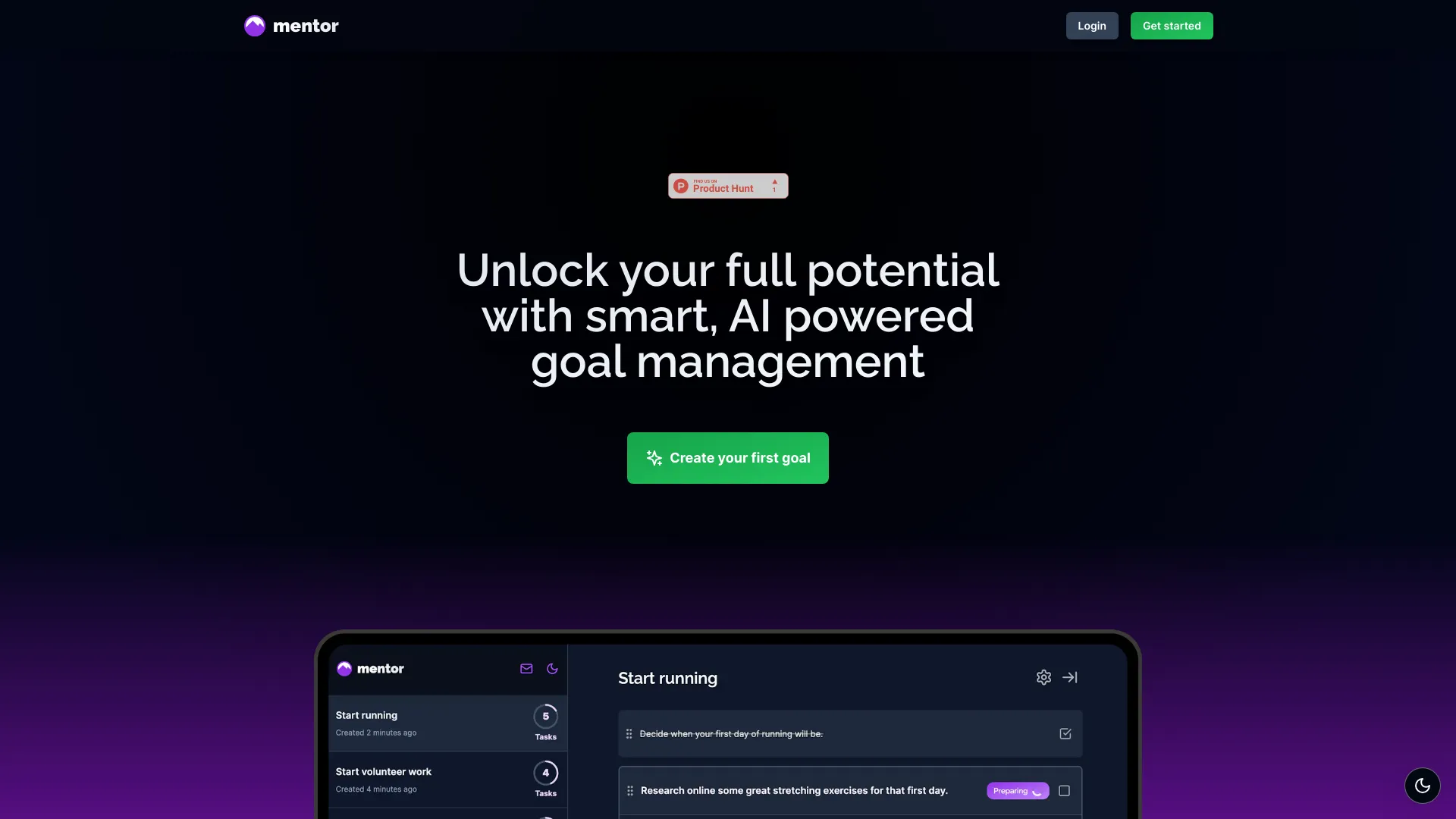 Mentor: AI-Powered Goal Management Tool | Creati.ai