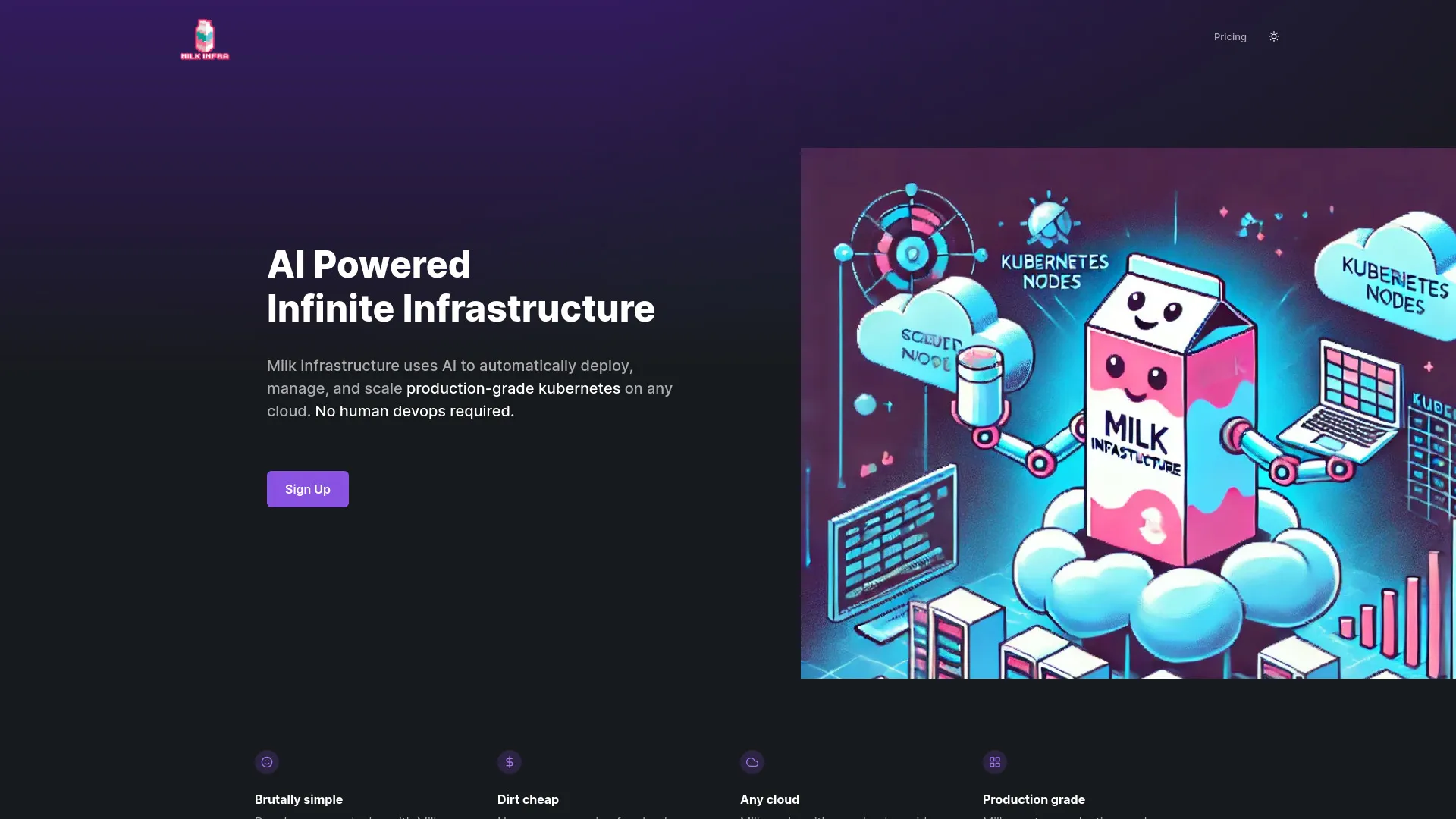 Milk Infrastructure: AI-Powered Kubernetes Management | Creati.ai