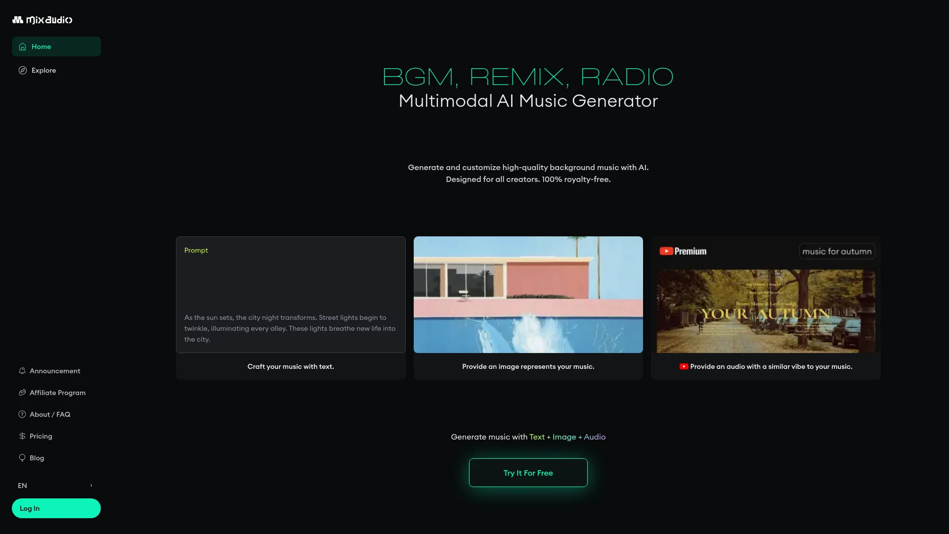 MixAudio: AI Music Generator for Creators | Creati.ai