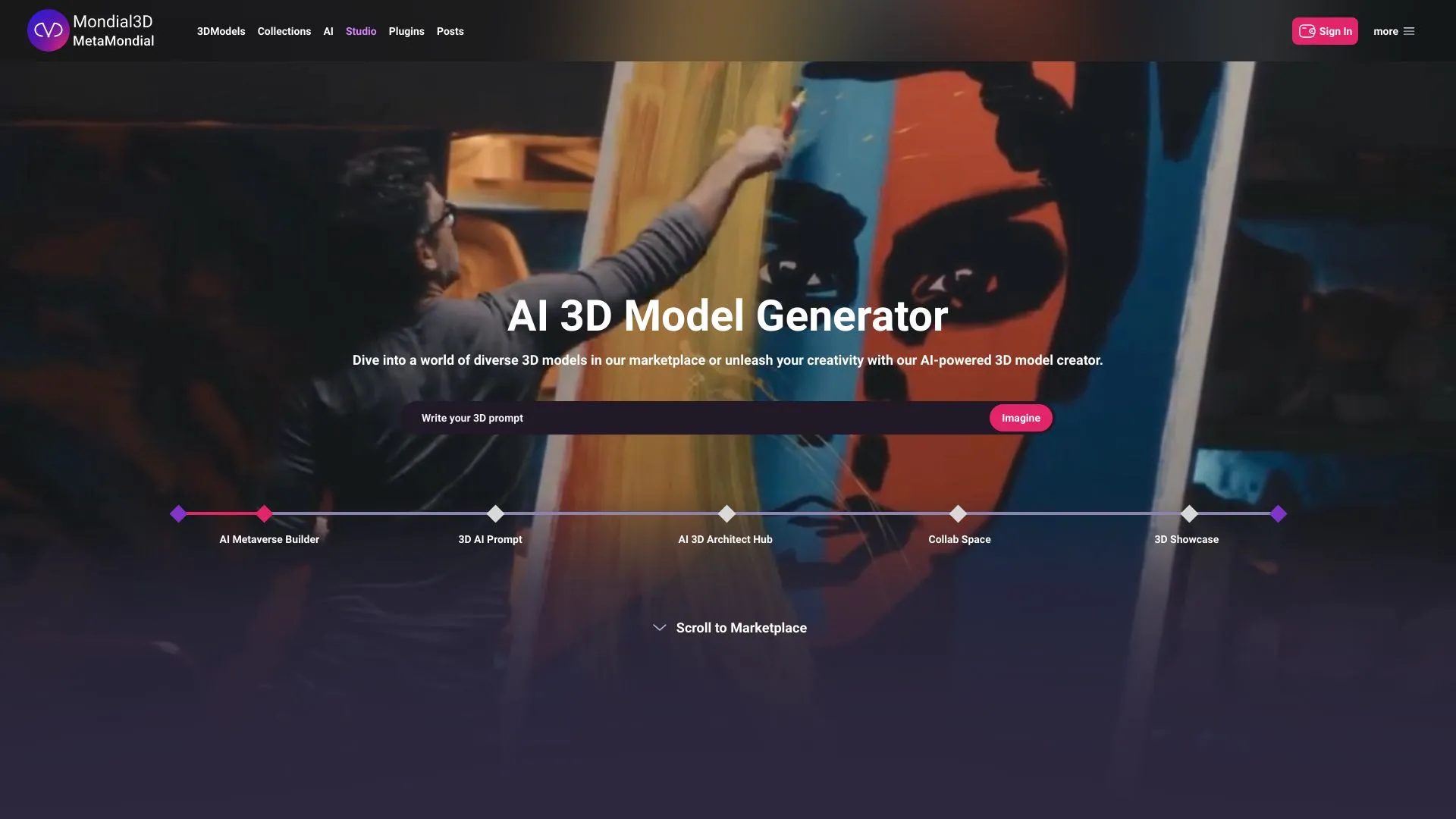 Mondial 3D - Your Gateway to AI-Powered 3D Modeling | Creati.ai