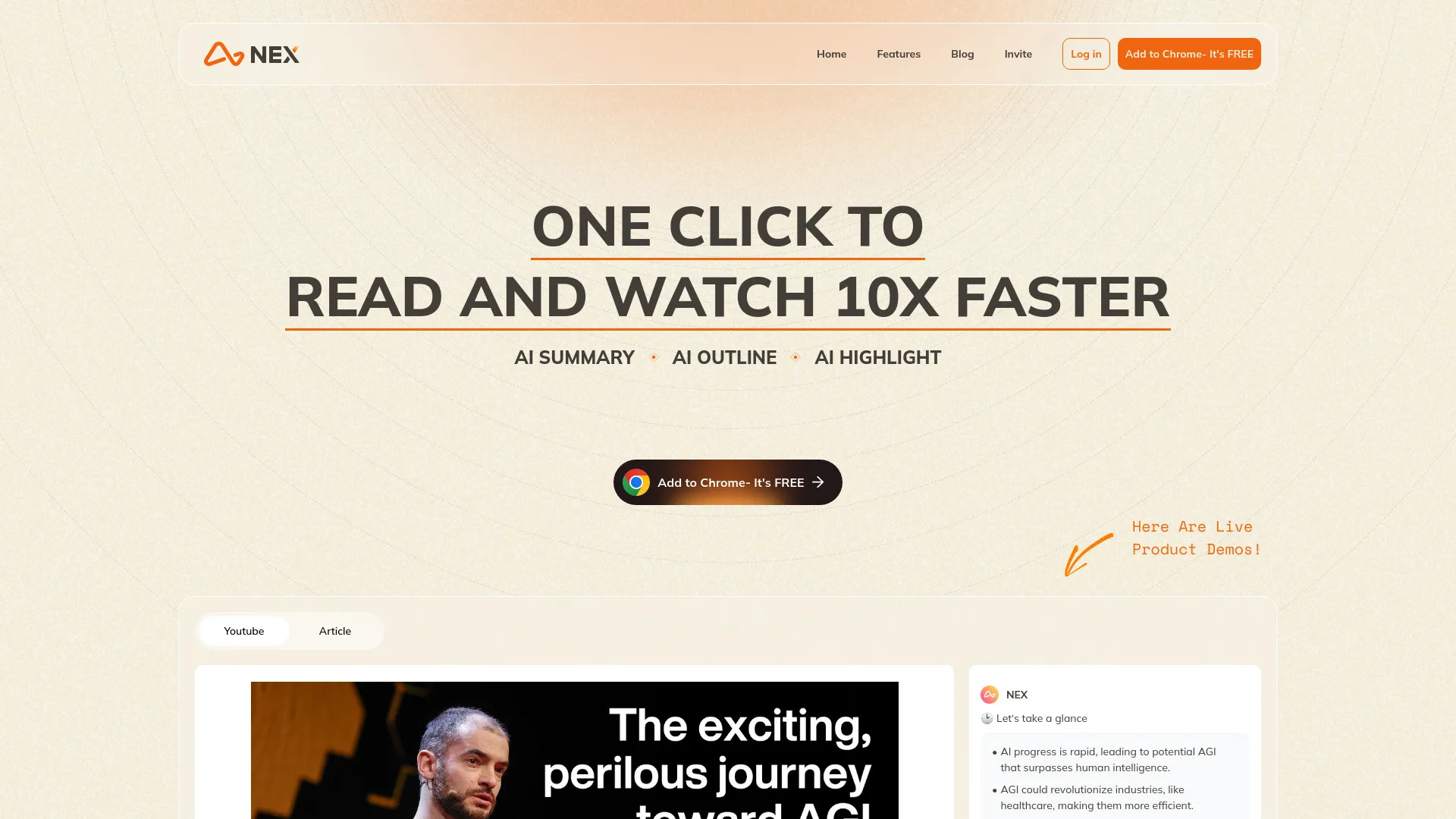 Nex: AI-Powered Summarization Tool | Creati.ai