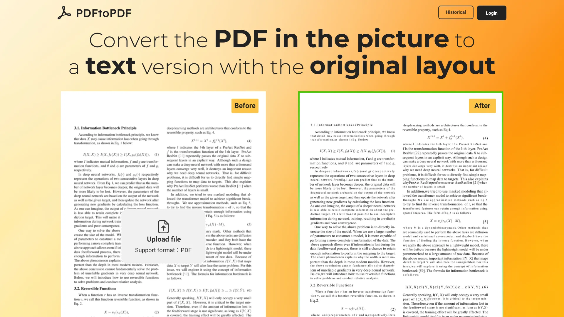 PDFtoPDF.ai - AI PDF Text Recognition & Conversion | Creati.ai