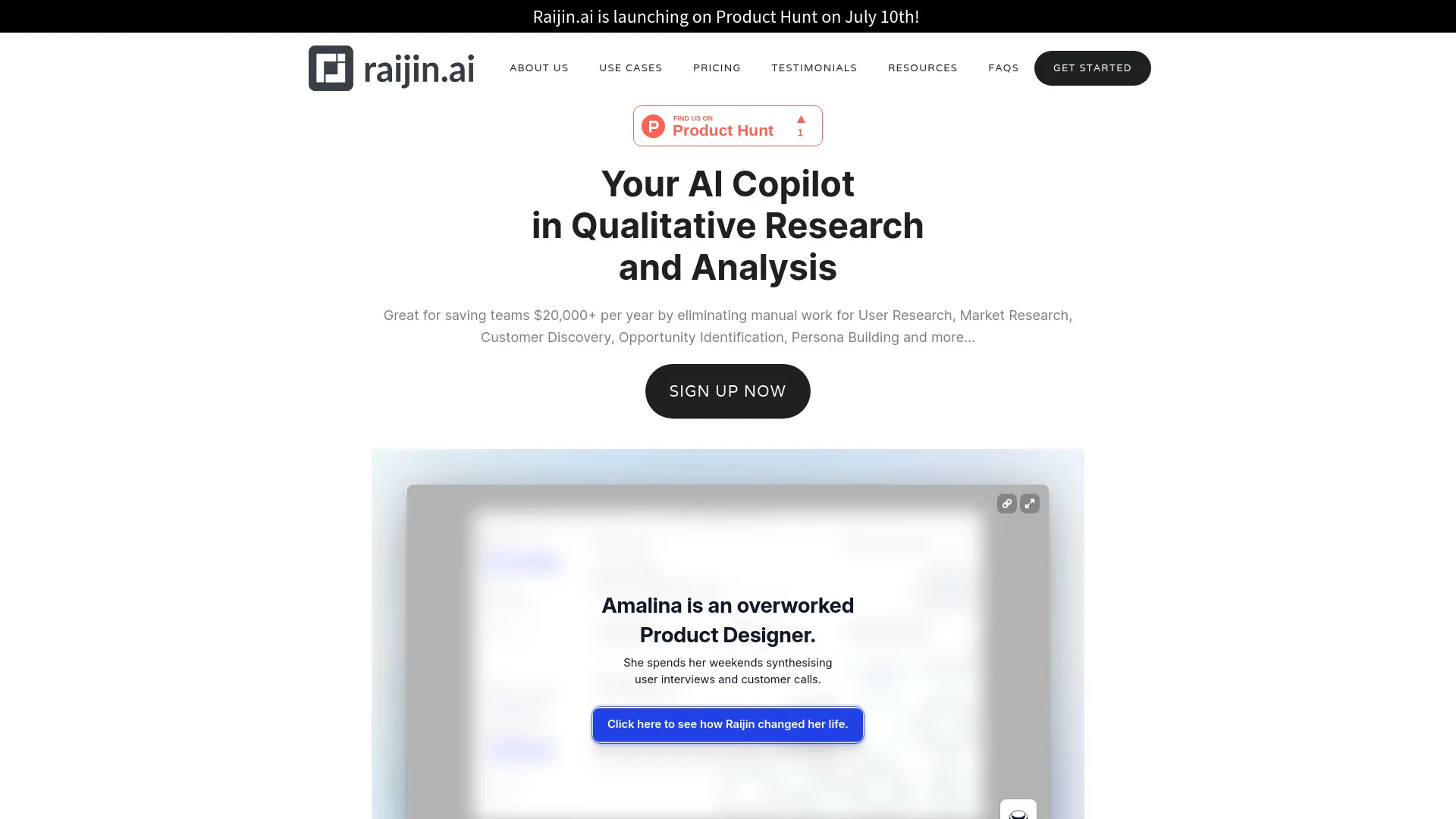 Raijin.ai - AI-Powered Qualitative Research Tool | Creati.ai