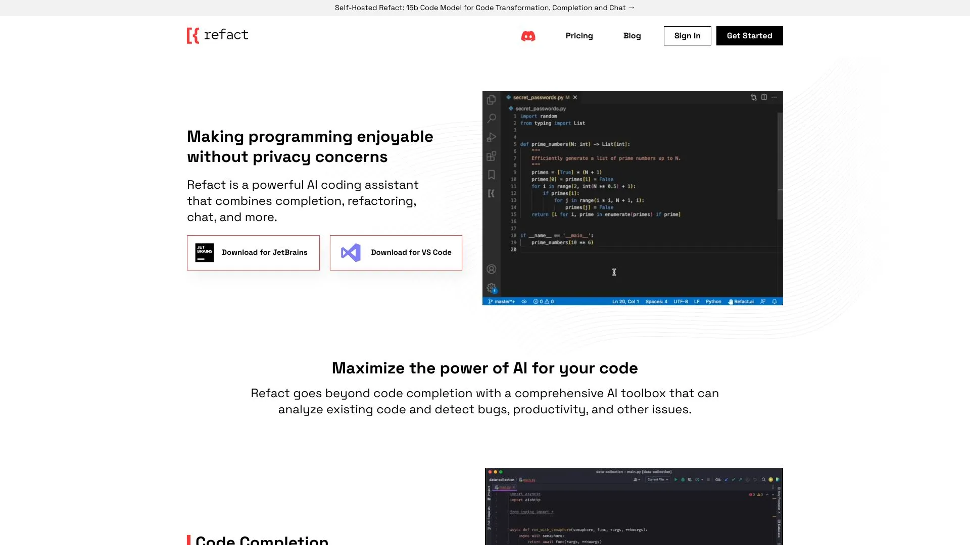 Refact Ai Advanced Open Source Ai Coding Assistant Creati Ai