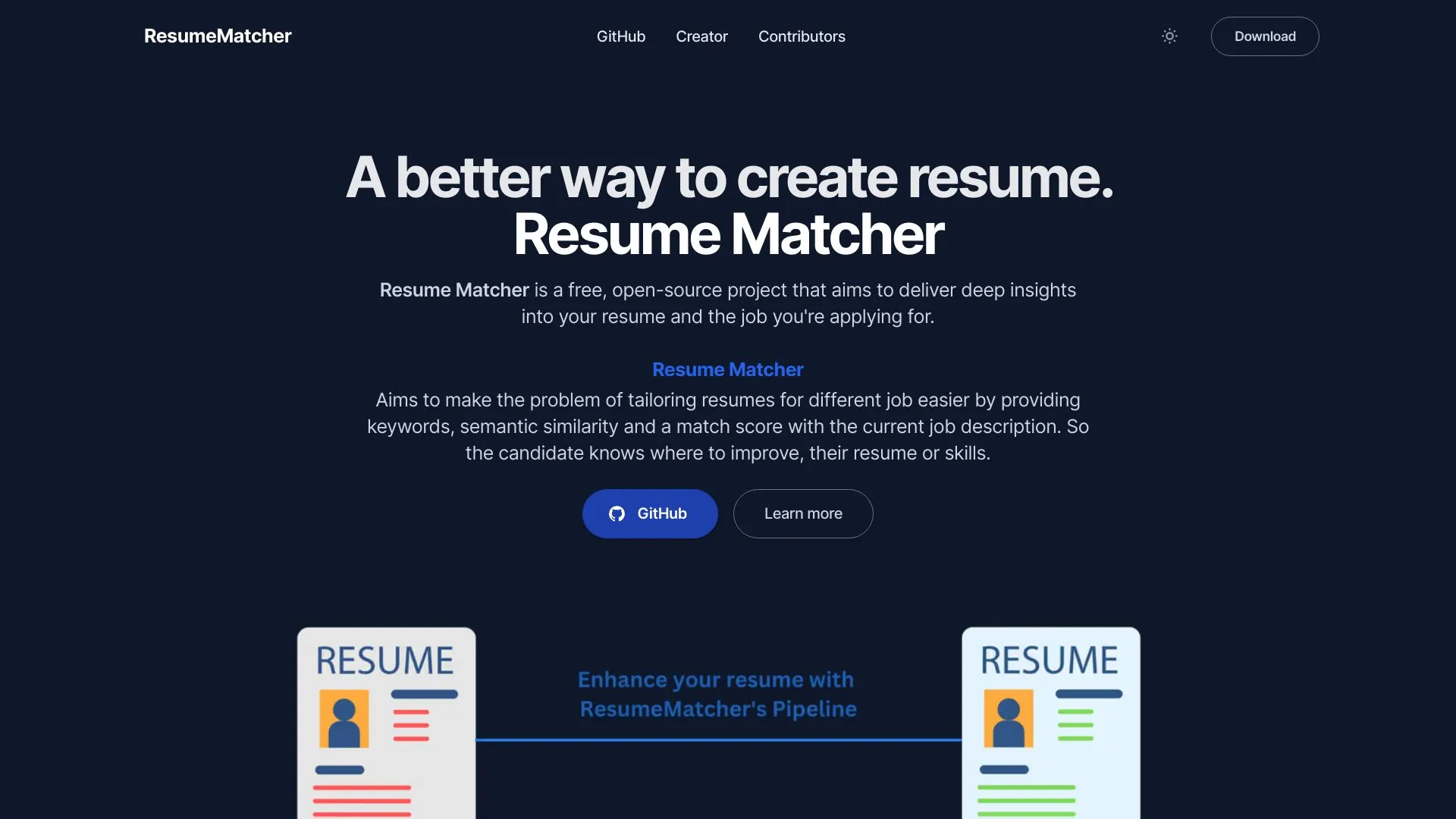 Resume Matcher | Free Open Source ATS Tool | Creati.ai