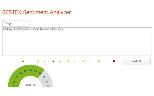 SESTEK Sentiment Analyzer - AI Text Sentiment Analysis | Creati.ai