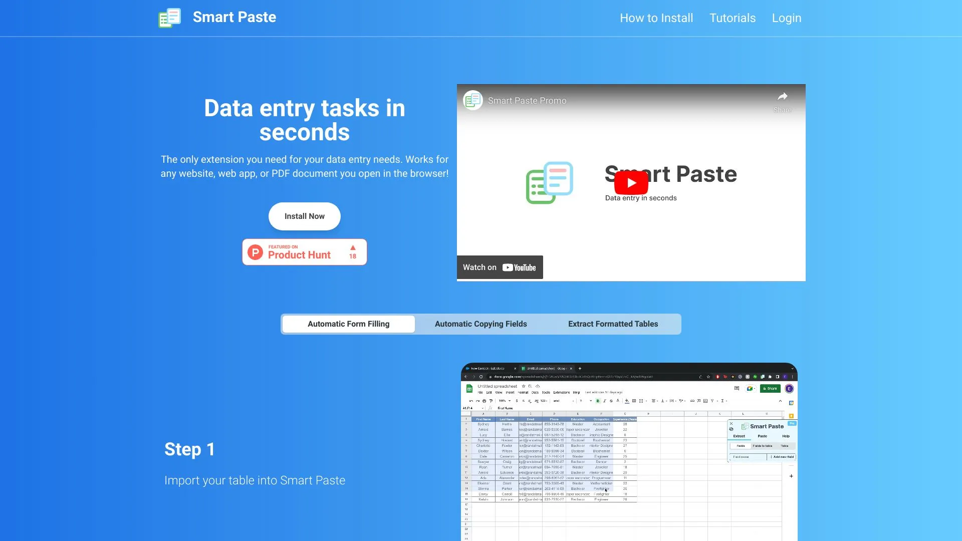 SmartPaste - Powerful Data Entry Automation | Creati.ai