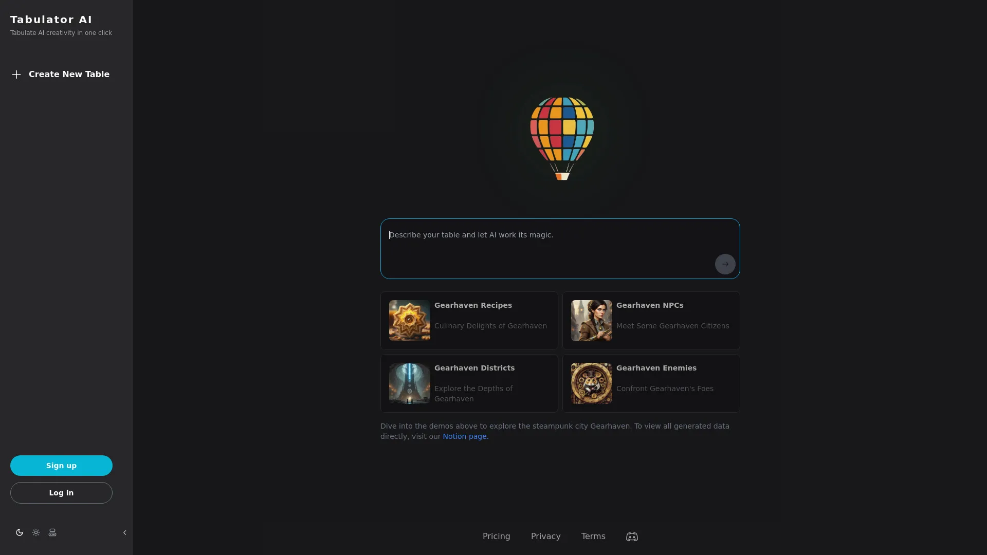 Tabulator AI - Generación de Tablas Sin Esfuerzo con IA | Creati.ai