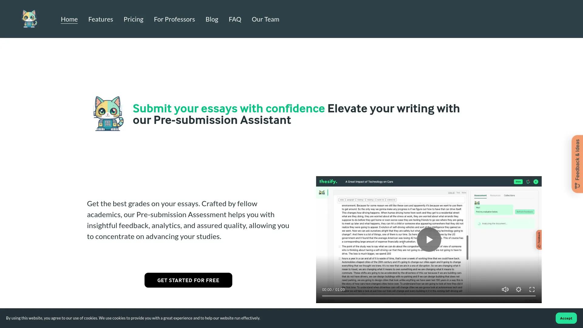 Thesify: Your AI Writing Assistant for Academic Success | Creati.ai