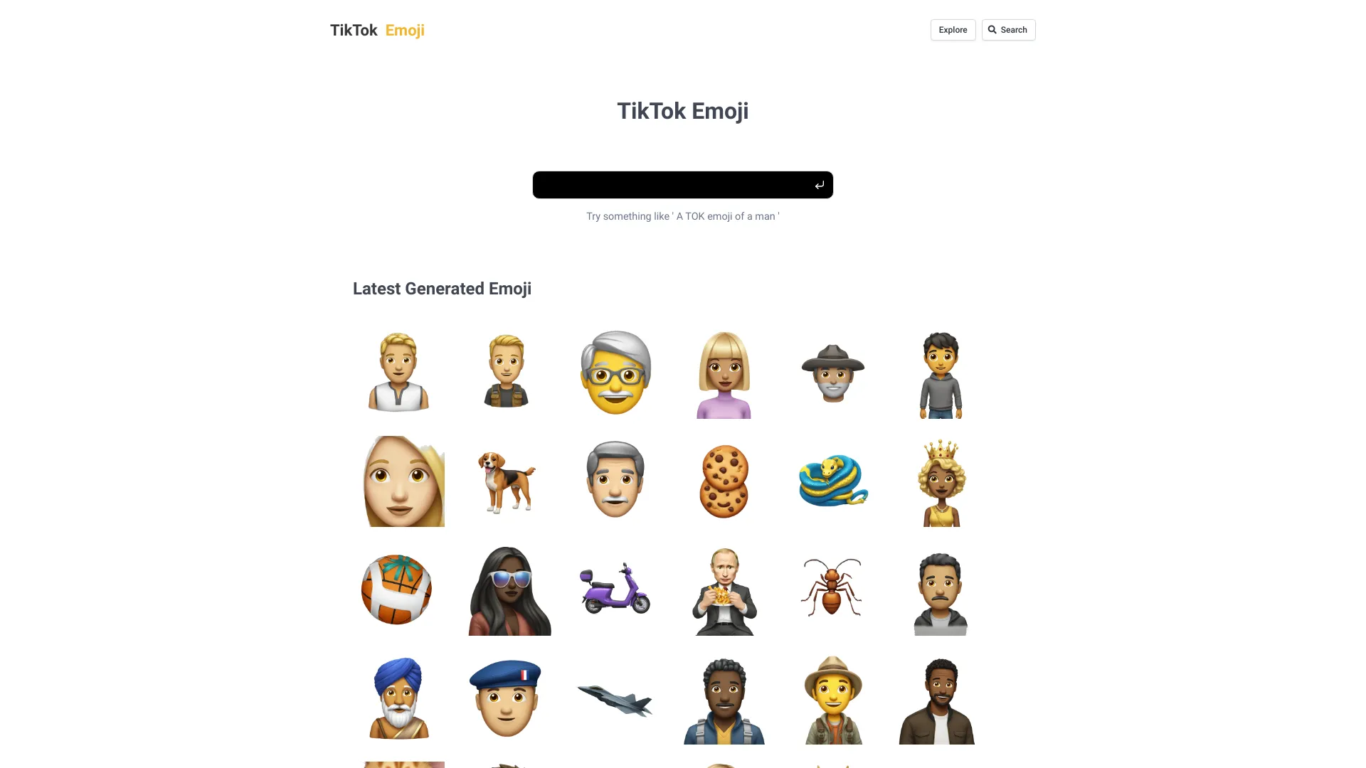 TIKTOKEMOJI.COM - Criador de Emojis Personalizados com IA | Creati.ai