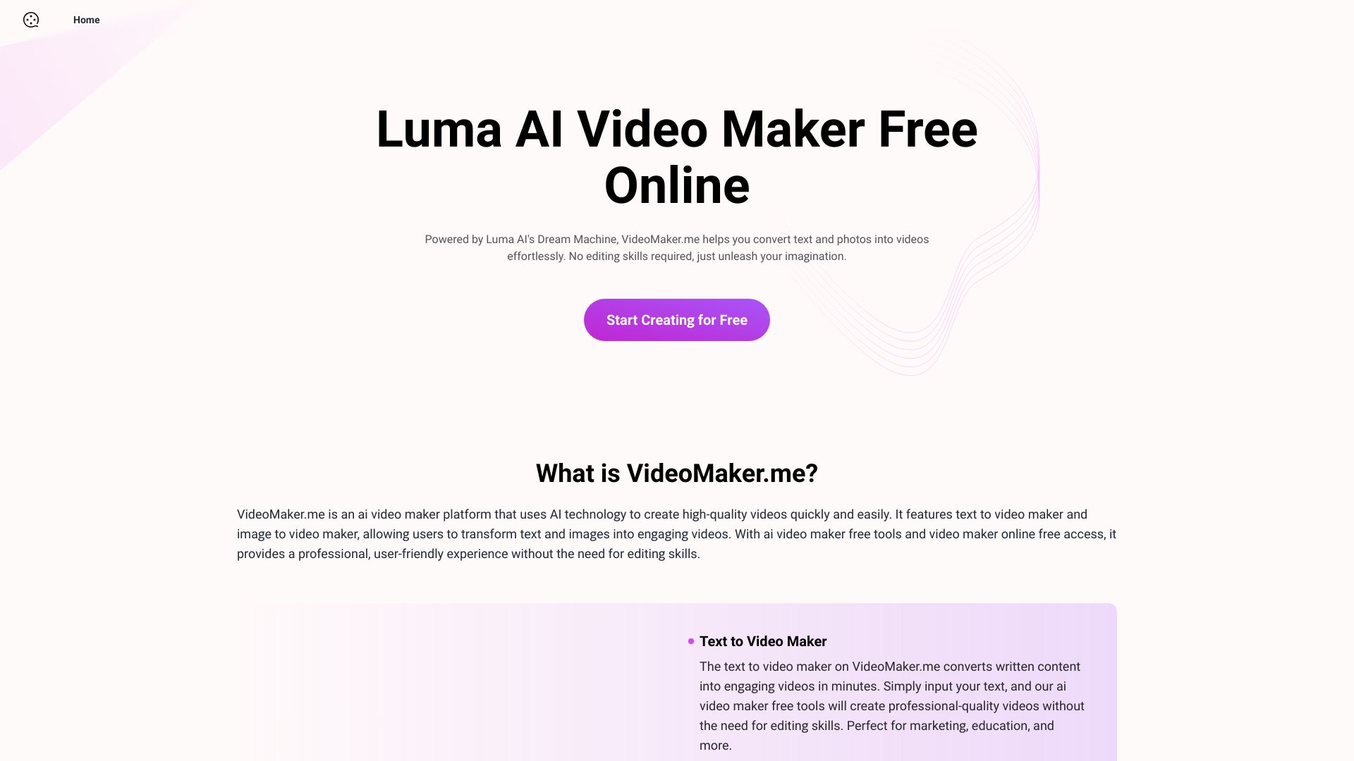 VideoMaker.me - Effortless AI Video Creation Tool | Creati.ai