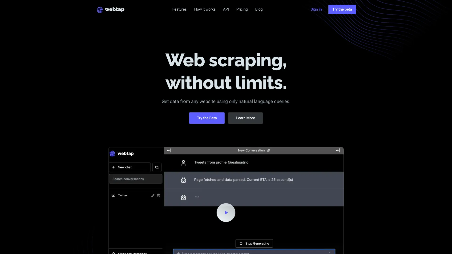 Webtap.ai - AI-Powered Web Scraping Tool | Creati.ai
